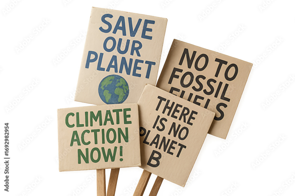 Ultra-realistic transparent background photo of a stack of climate ...