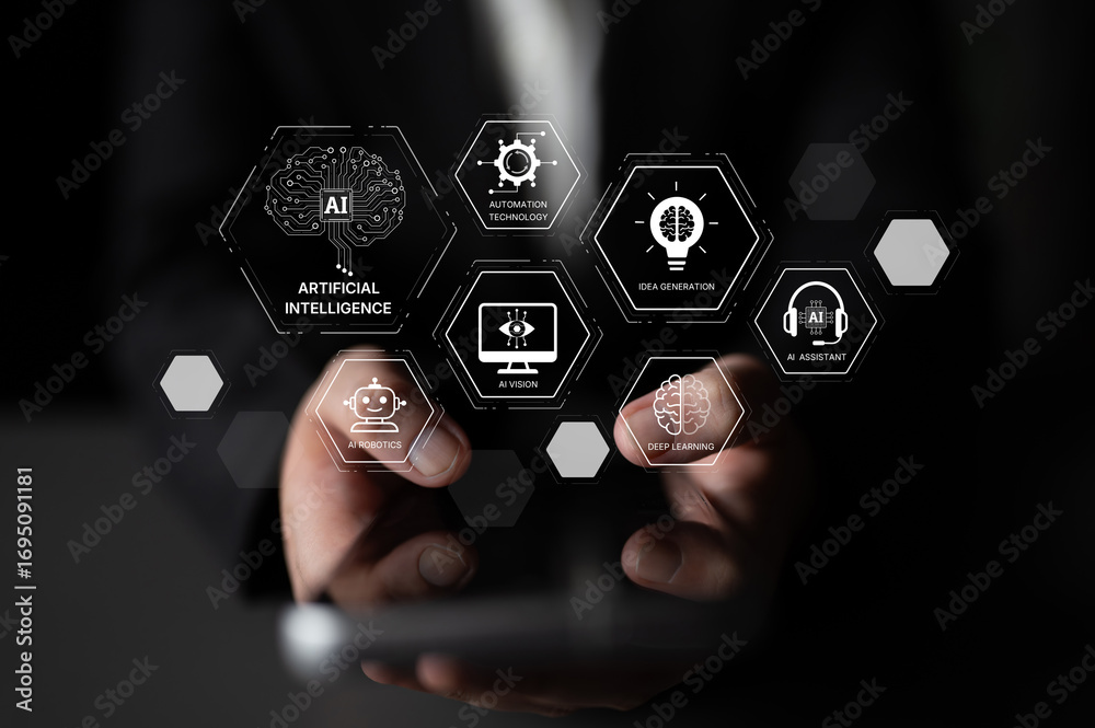 AI learning system involves deep learning, supervised machine learning ...