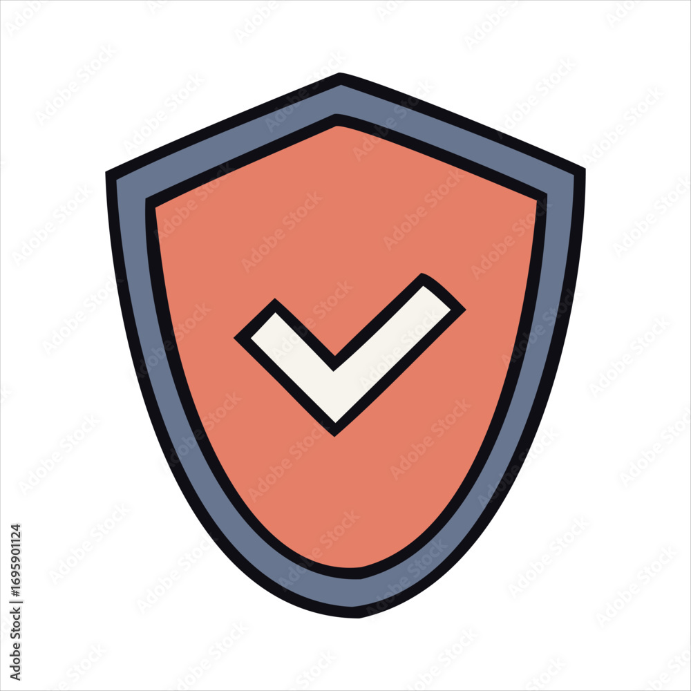 Shield with Check Mark Icon – Security, Protection, Safety and ...