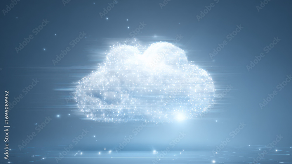 photographic slide fading into cloud storage icon archival digitization ...