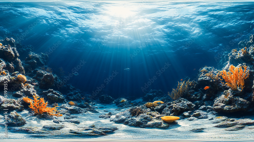 Underwater world 8K v6 360 degree, equirectangular projection ...