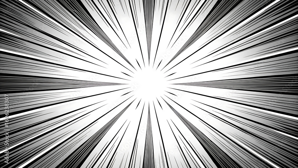 “Manga-Style Burst Effect – Visual Cue for Dramatic Impact, Revelation ...