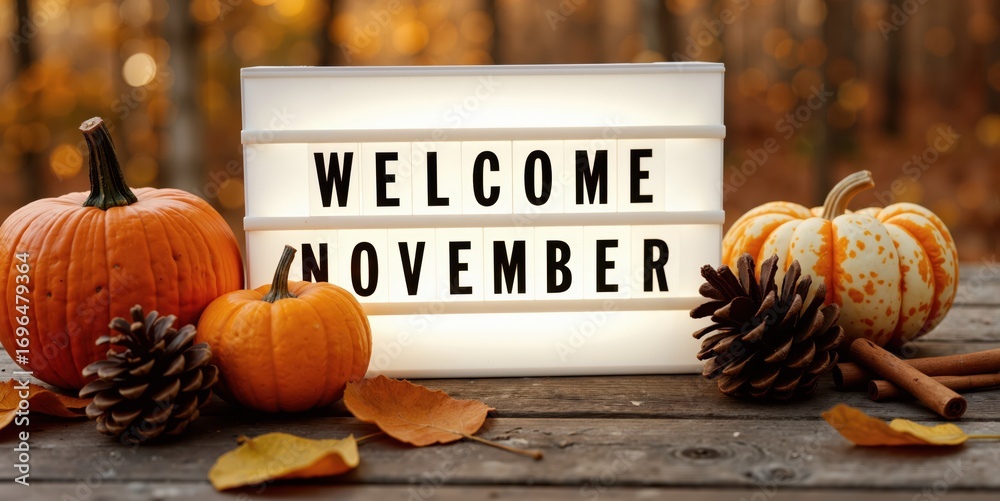 welcome to november Stock Photo | Adobe Stock