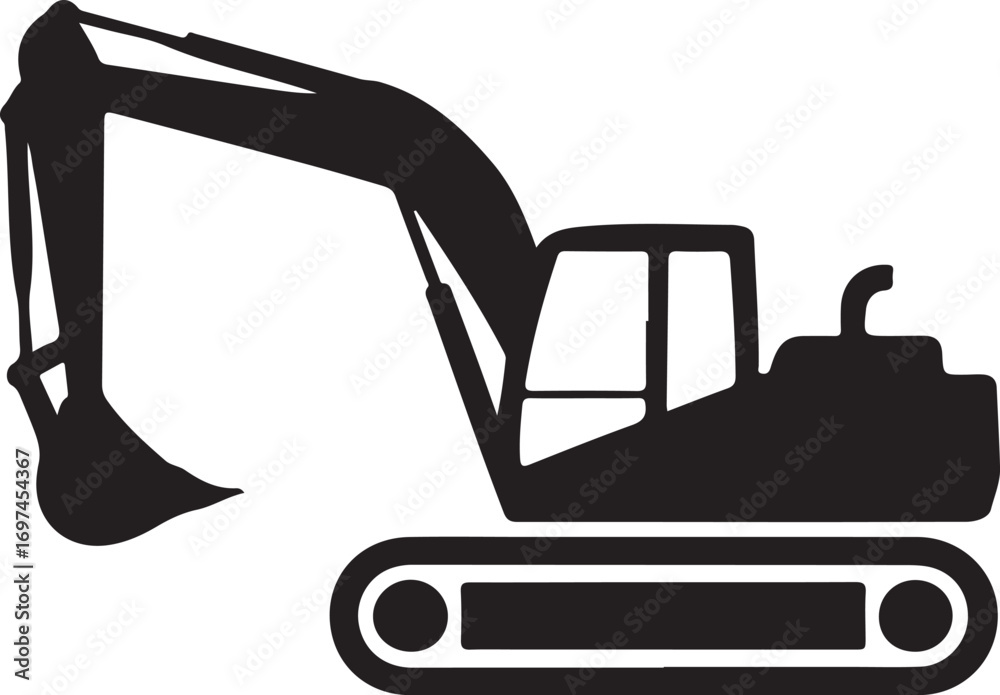 Crawler excavator icon Stock Vector | Adobe Stock