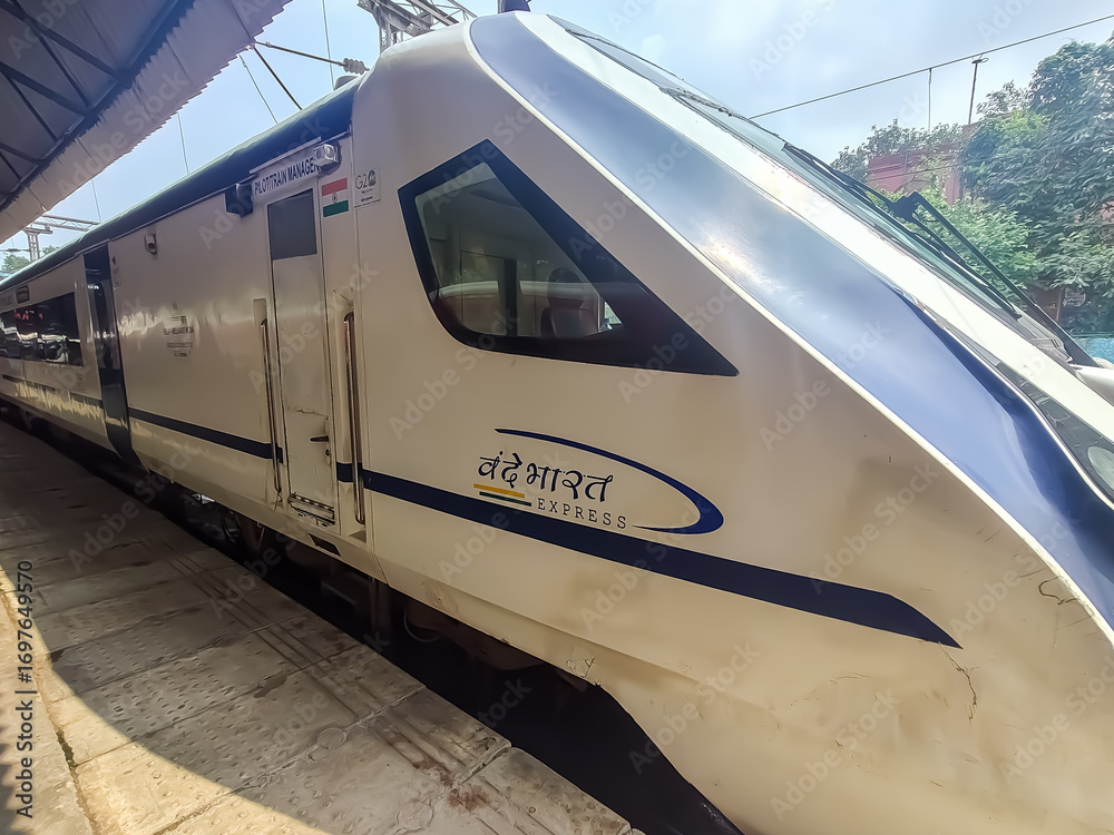 Amritsar, India, Aug 15 2025 - Vande Bharat Express train going from ...