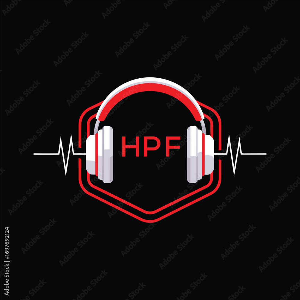 HPF Headphone Company logo. HPF Modern Music logo design for ...
