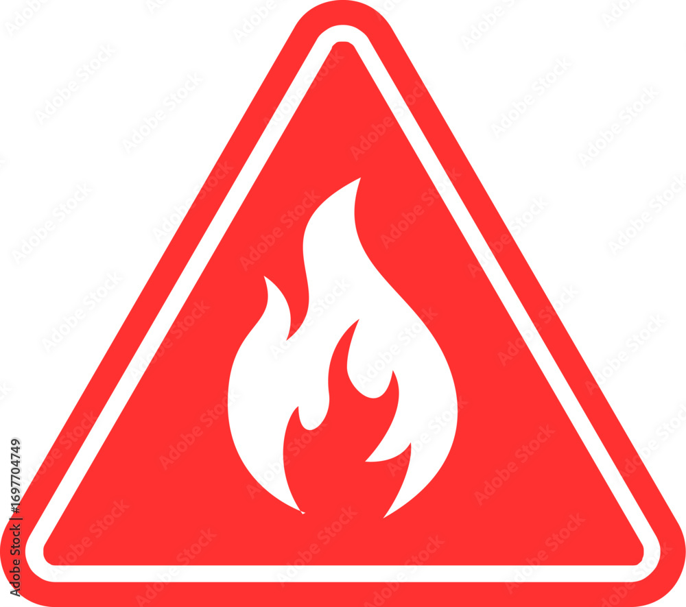 Flammable Hazard Symbol. Flammable Warning Sign. Hazard Symbol Warning ...