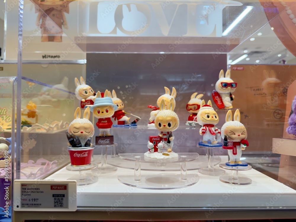 Portland, OR - September 10, 2025. Pop Mart store display with cute ...