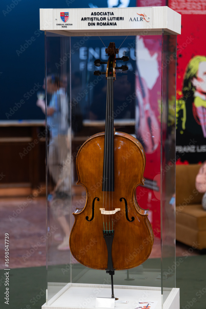 Bucharest Romania 11 September 2025.Violins on display at the George ...