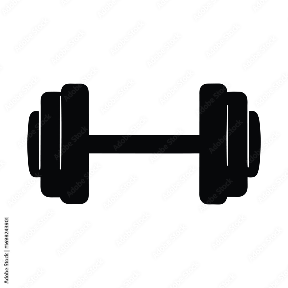 Strength Training Icon Dumbbell Vector Illustration, Perfect for ...