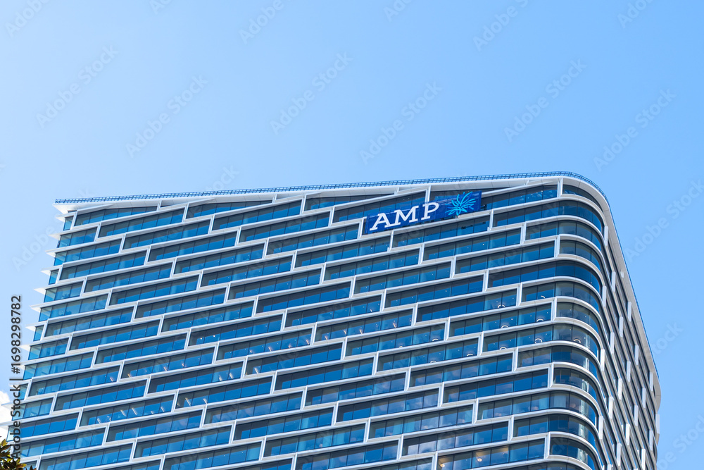 Sydney, NSW, Australia - August 12, 2025: AMP headquarters at Quay ...