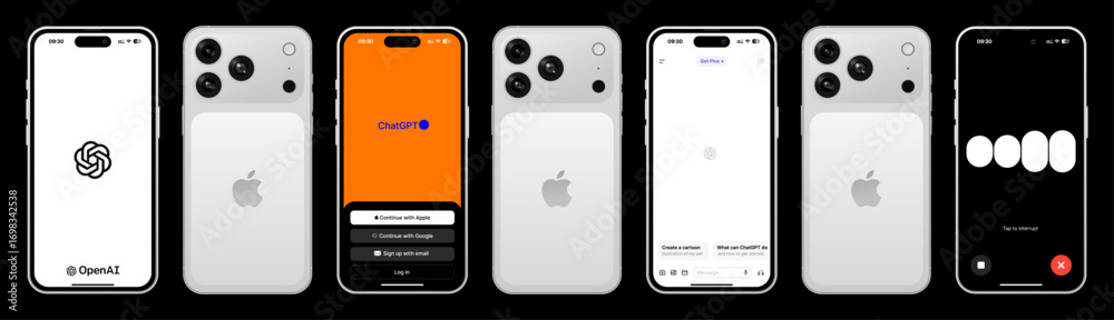 ChatGPT template UI 2025 update in dark and light mode displayed on ...