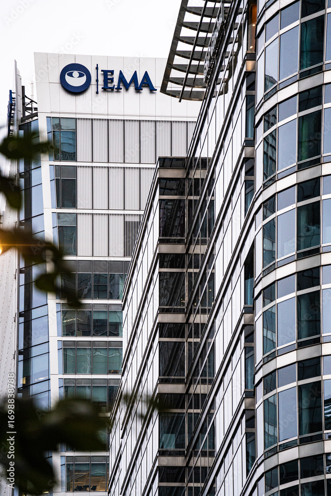 EMA, The European Medicines Agency Tower Logo, Churchill Place, Canary ...