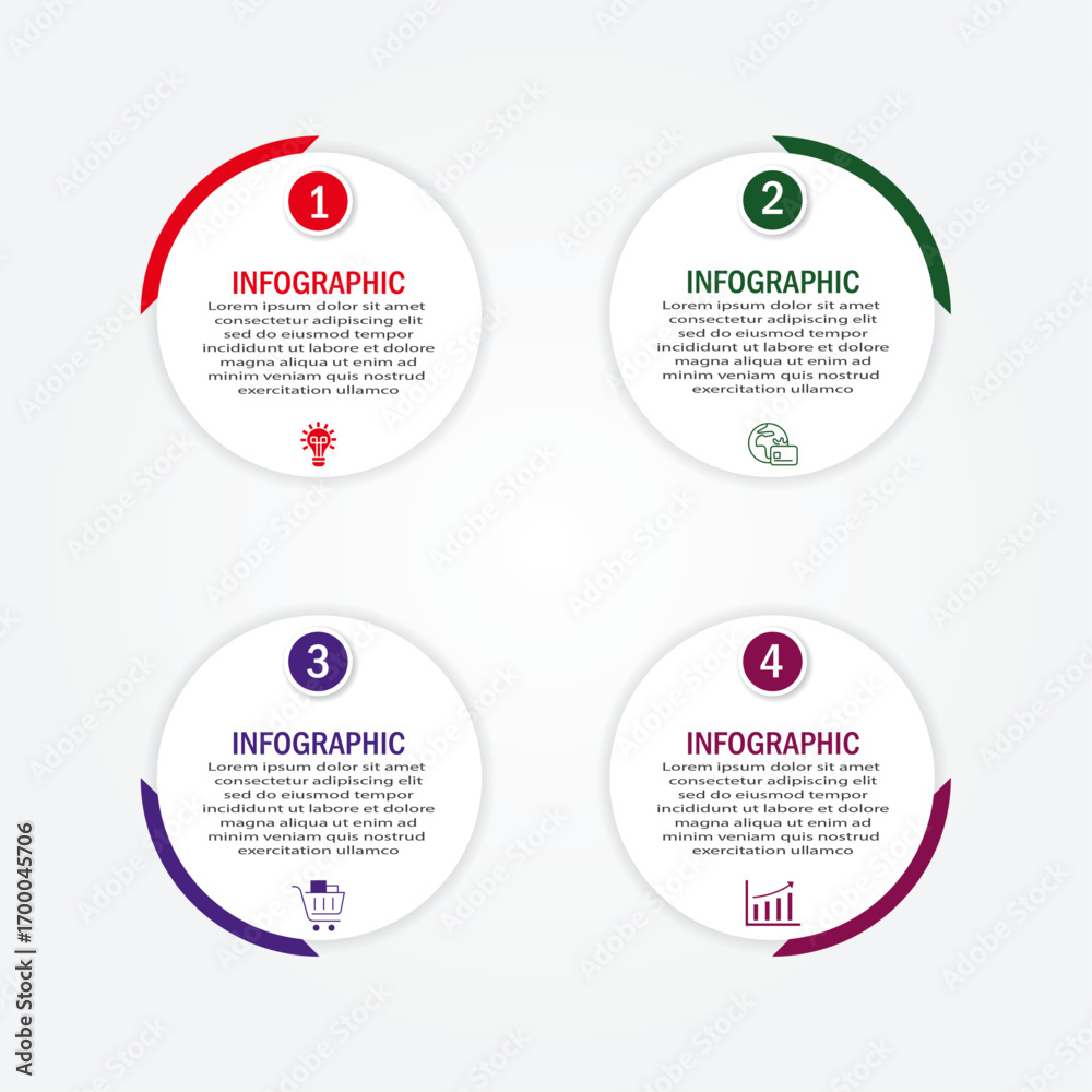 Business process timeline visualization with circular white diagram ...