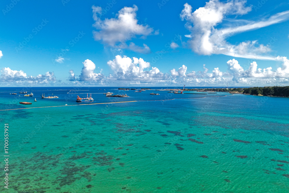 Henoko Land Reclamation and Construction Site in Nago City, Okinawa ...