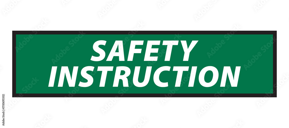Safety instruction sign PNG with transparent background, green label ...