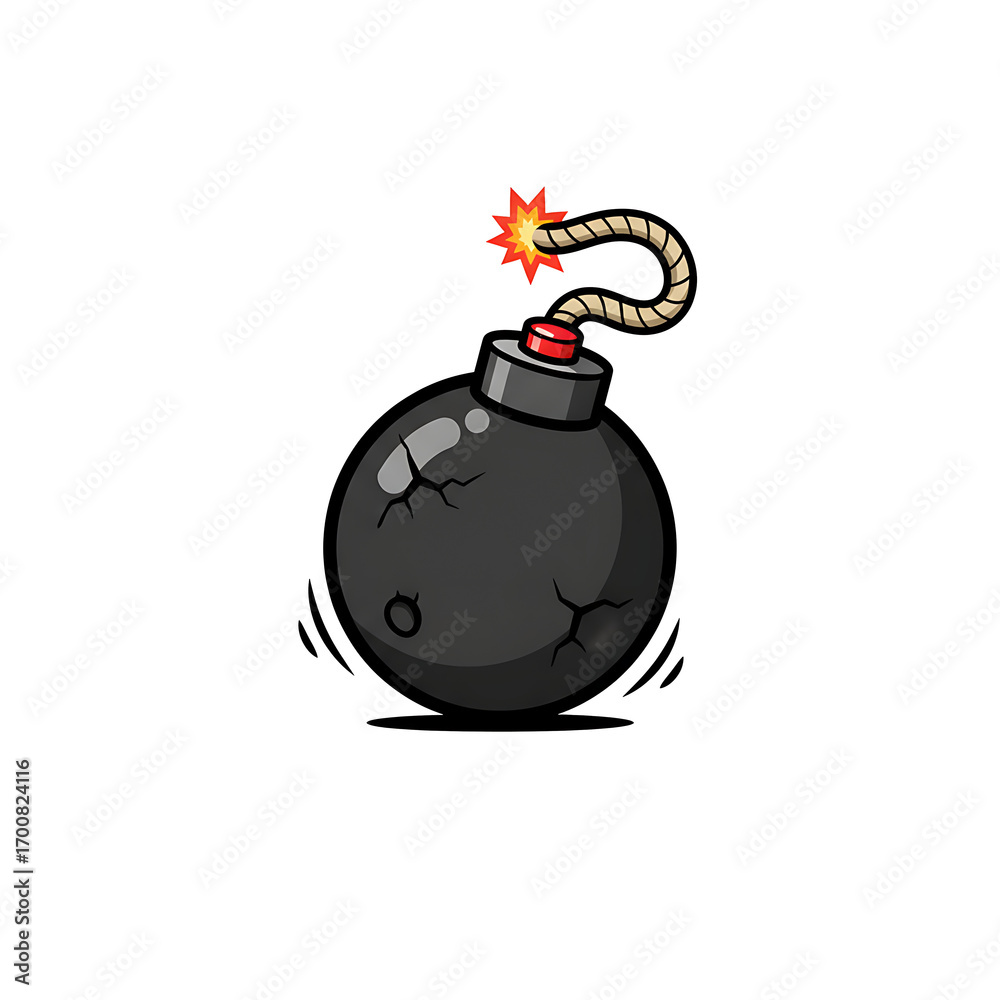 Bomb vector isolated icon. Emoji illustration. Bomb vector emoticon ...