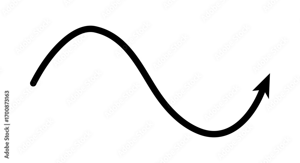 Black curved graph with arrow png file type for your apps, website, web ...