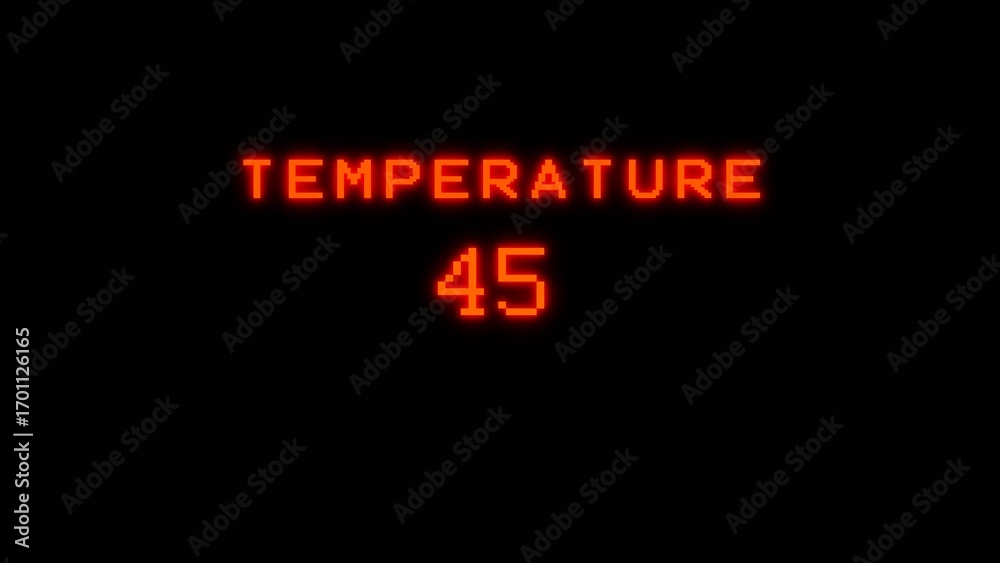Thermometer 45° Celsius temperature. Climate and weather measurement ...