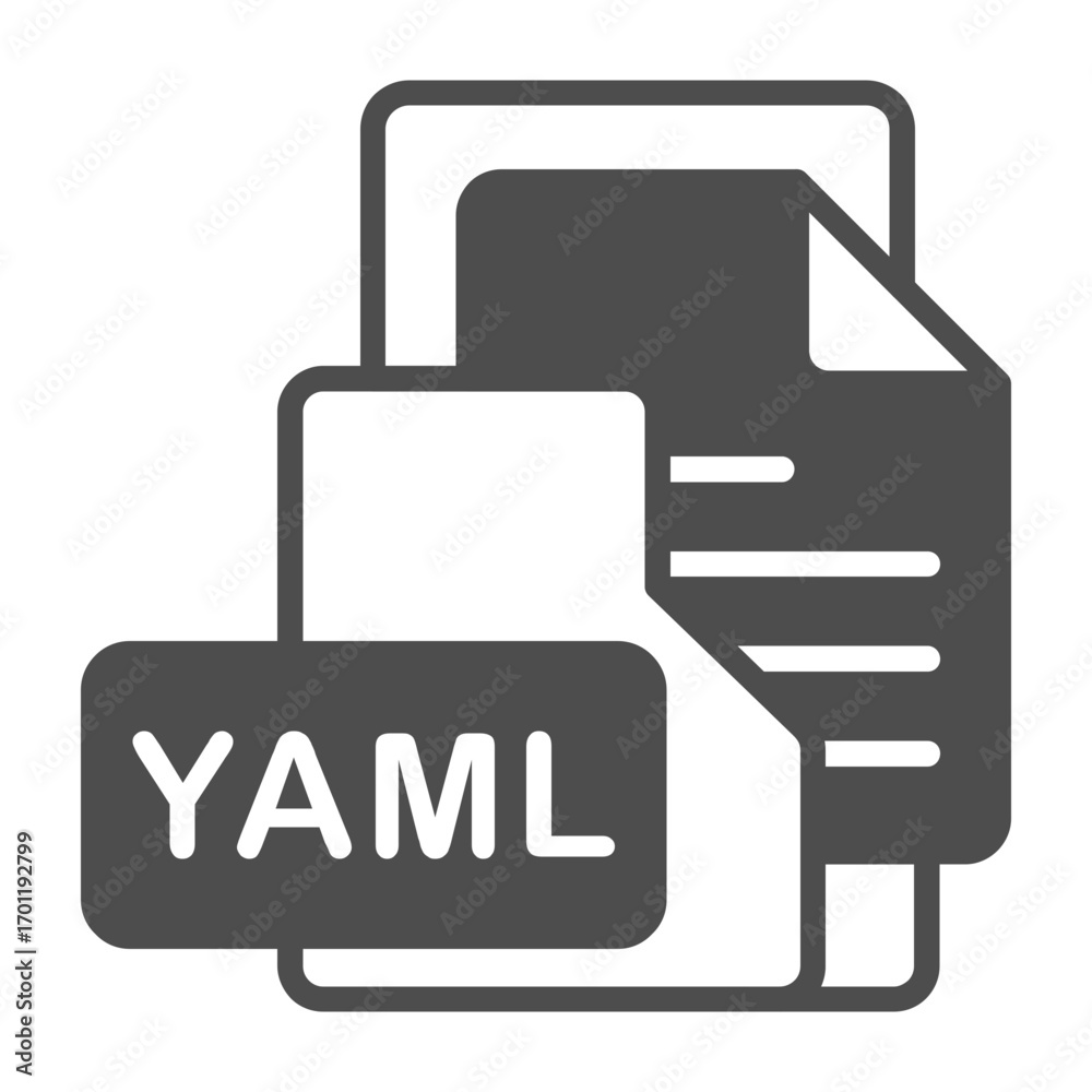 YAML File Format Folder Icon Stock Vector | Adobe Stock