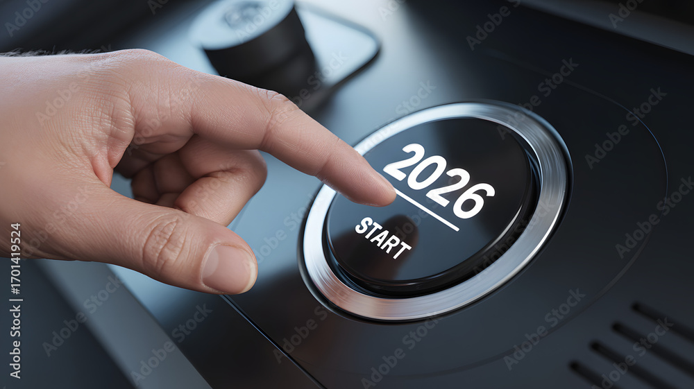 Pressing the 2026 start button, activating future plans with a modern ...