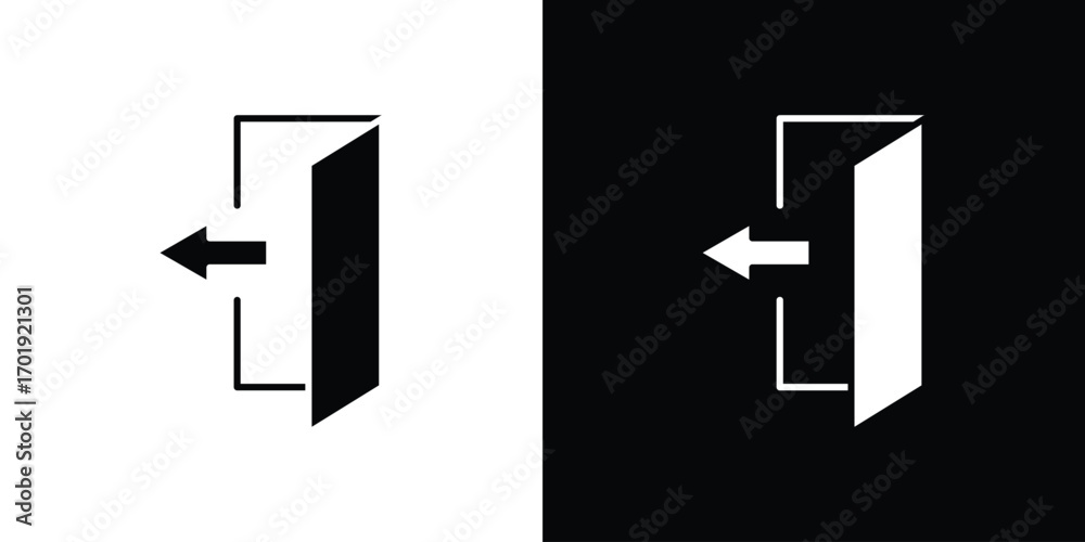 Exit icon symbol for templates, web design and infographics Stock ...