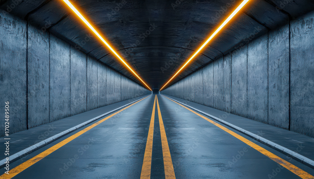 autonomous vehicles with sensors and infrastructure. Bridge and Tunnel ...