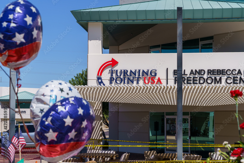 Phoenix, Arizona - September 13, 2025: American Flag balloon flies at ...