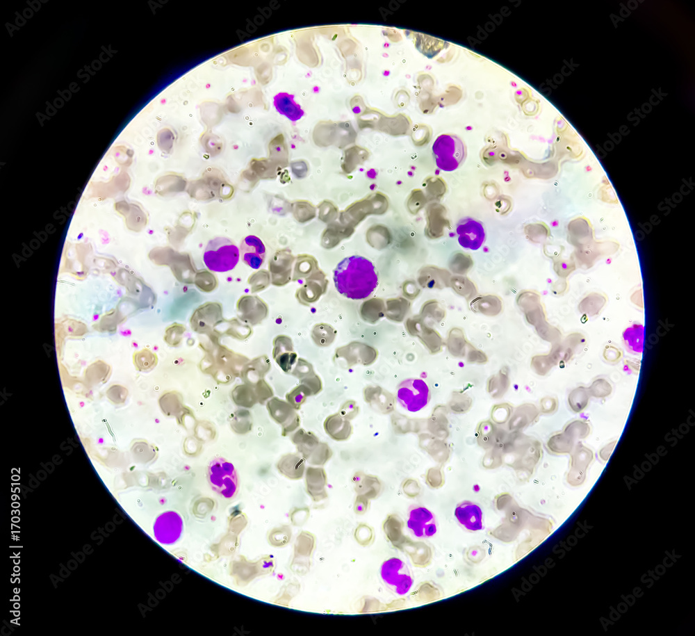 Neutrophils is a kinds of WBC or white blood cells analysis with light ...