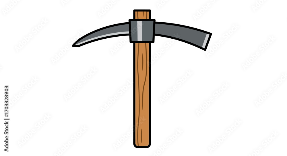 Pickaxe Illustration A Simple Graphic Depiction for Mining and ...