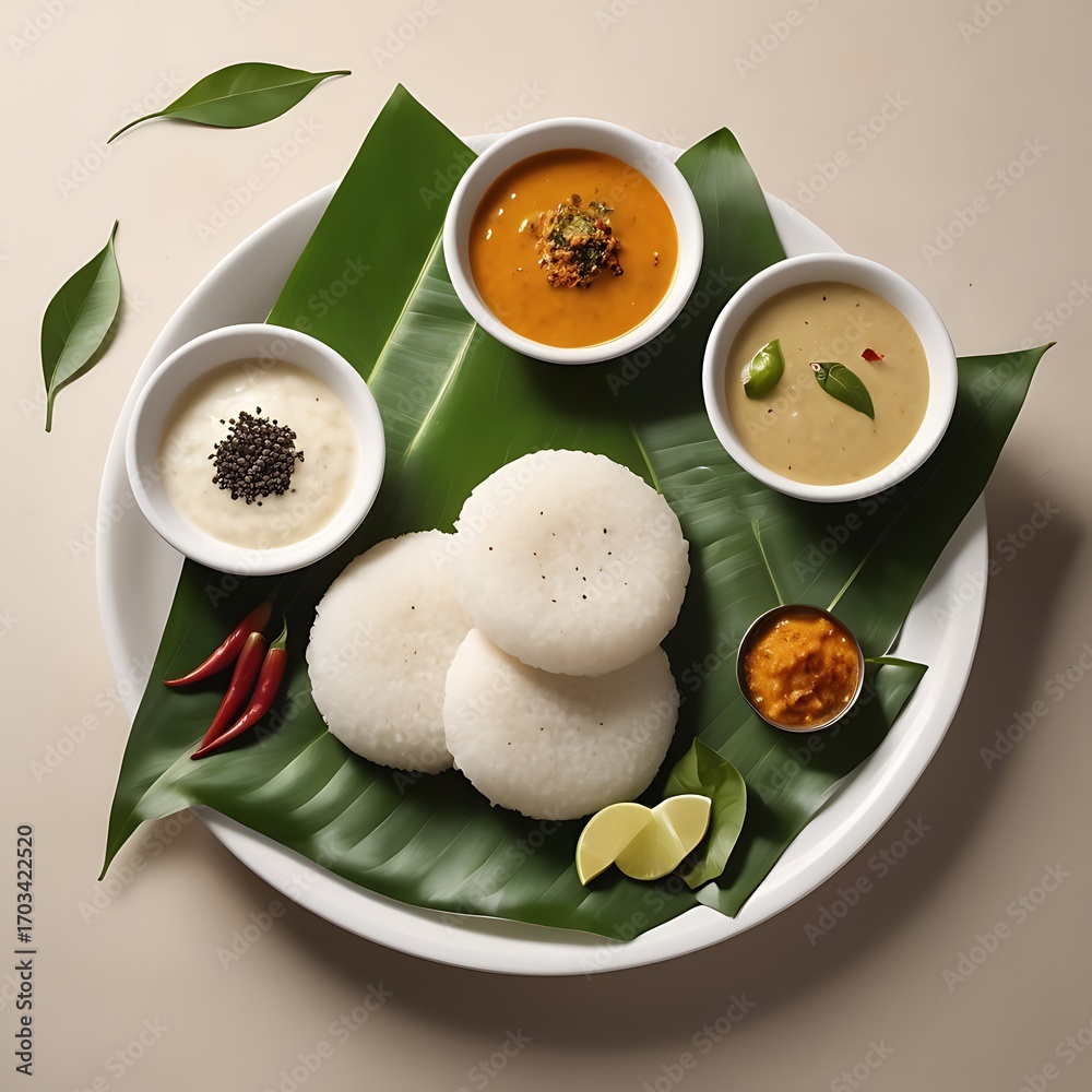 South Indian breakfast-Idli, sambar, vada, wada, coconut chutney Stock ...