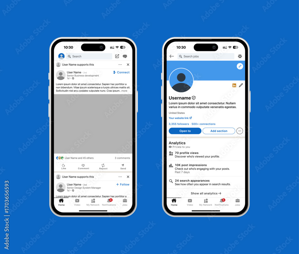 Image vectorielle Stock LinkedIn UI template 2025 update shown on ...