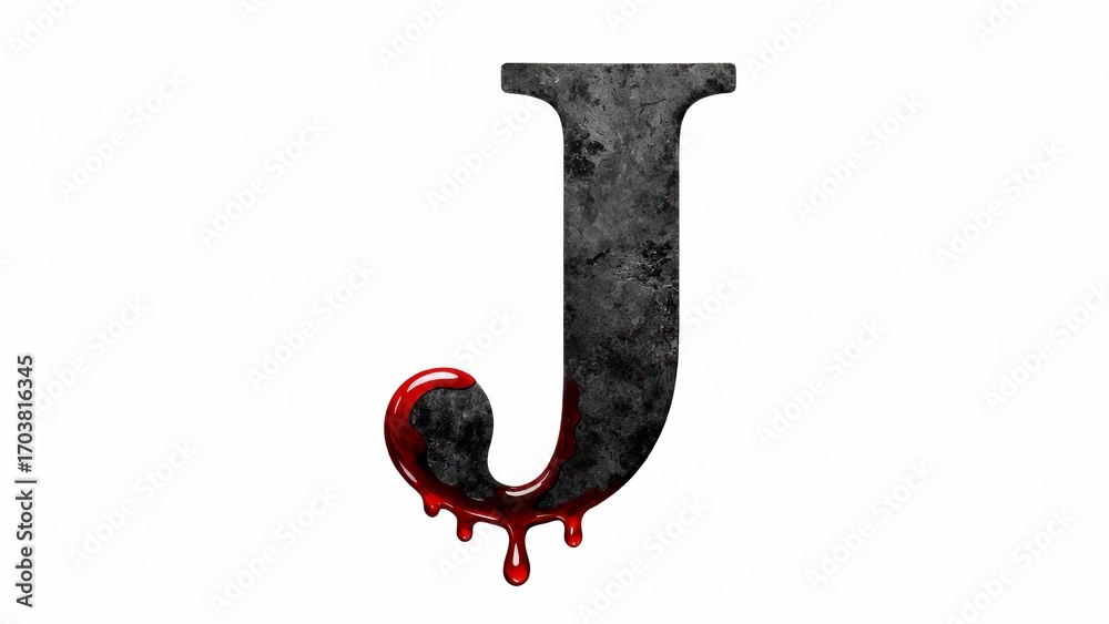 Dripping Dark Art: A Graphic Exploration of the J Blood Symbol in ...