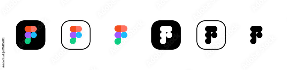 Figma app icon vector SVG. Editable high-quality vector illustration of ...