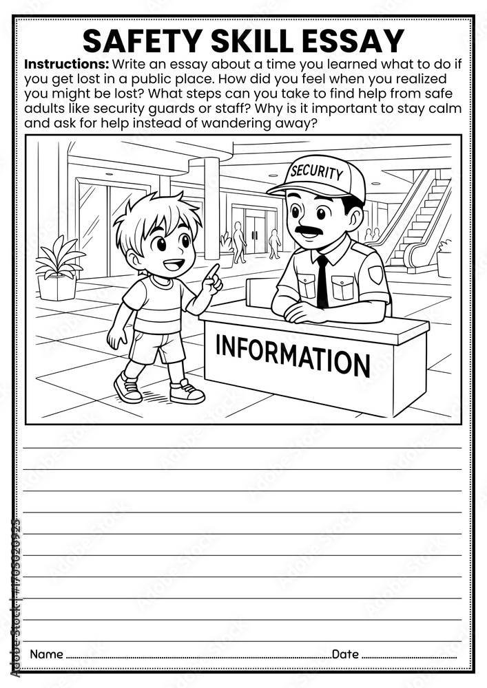 Safety skills essay writing prompts for grades 2–5! Includes 20 ...