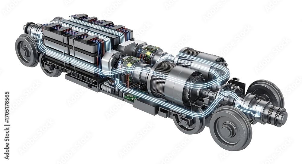 Innovative electric bus chassis with battery packs and electric motors ...