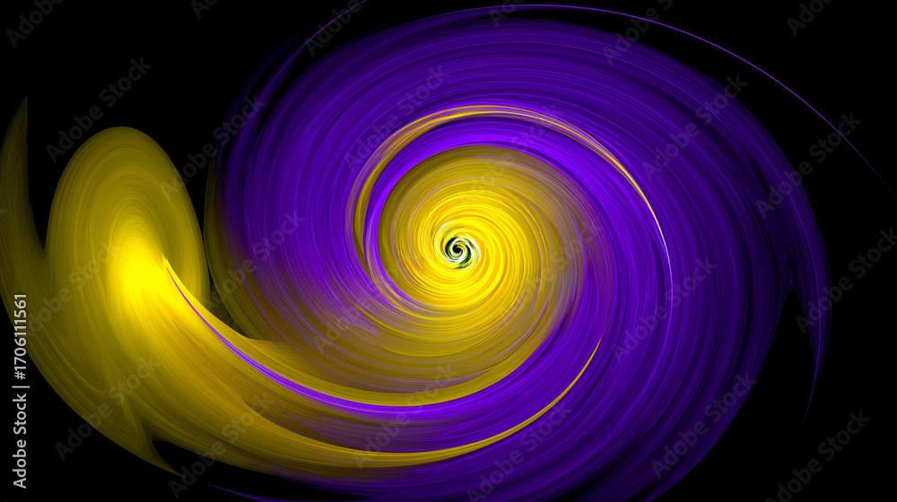 Ilustración de Stock inflection. A dark matter vortex warping the ...