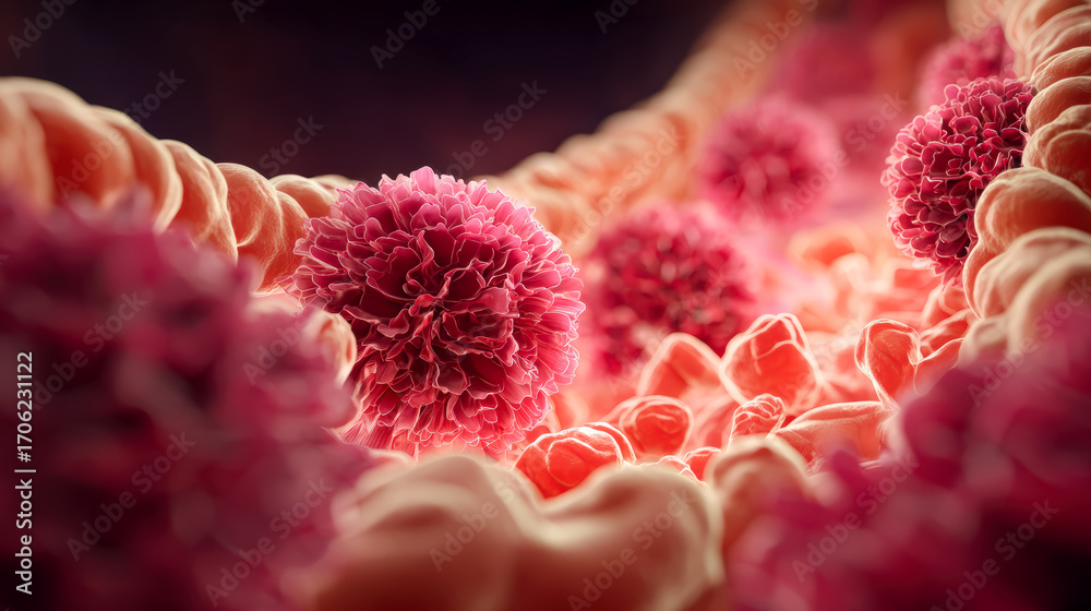 Pink intestine lining gut barrier integrity macro intestinal lining ...