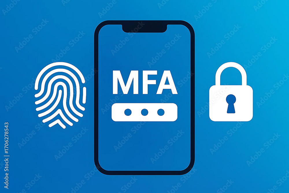 Multi-Factor Authentication (MFA) Security Concept Depicting Advanced ...