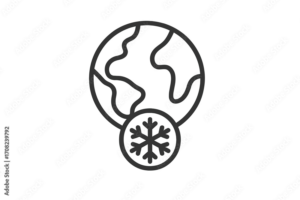 Vector de Stock Global cooling concept icon. Climate change metaphor ...