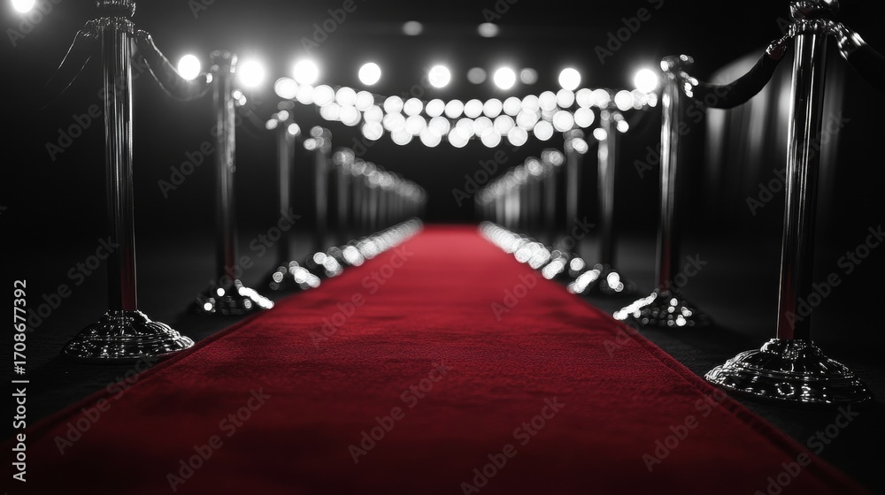 Red carpet setup for a glamorous event. Photo opportunity with step and ...