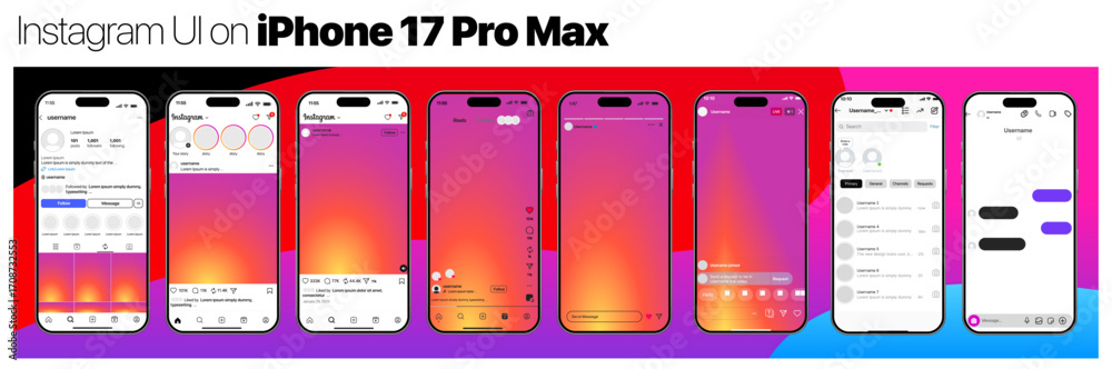 instagram mockup social media template. instagram Story template ...