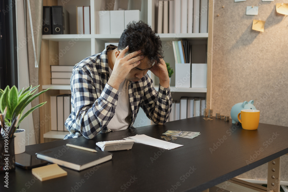 he was stressed because many monthly bills were coming but his total ...