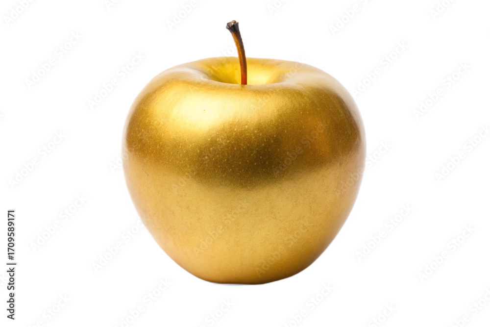 Shiny golden apple isolated object perfect for design projects and ...