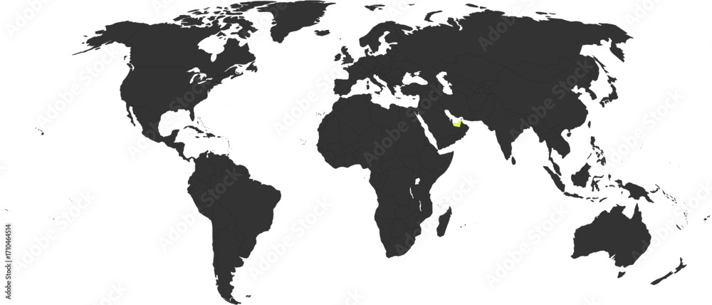 United Arab Emirates (UAE) Vector Map Outline SVG Stock Vector | Adobe ...