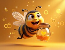 Honeybee Character Smiling Free Stock Photo - Public Domain Pictures