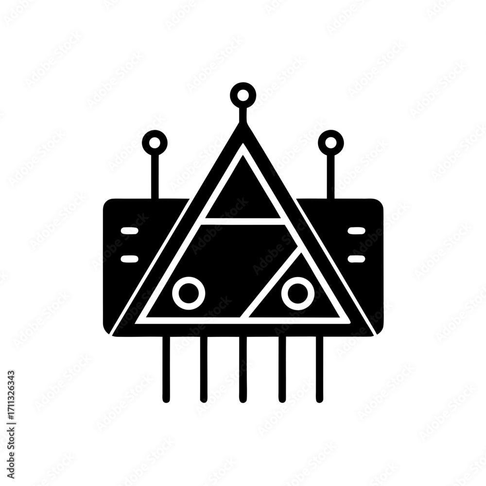 operational amplifier op amp icon gain Stock Vector | Adobe Stock