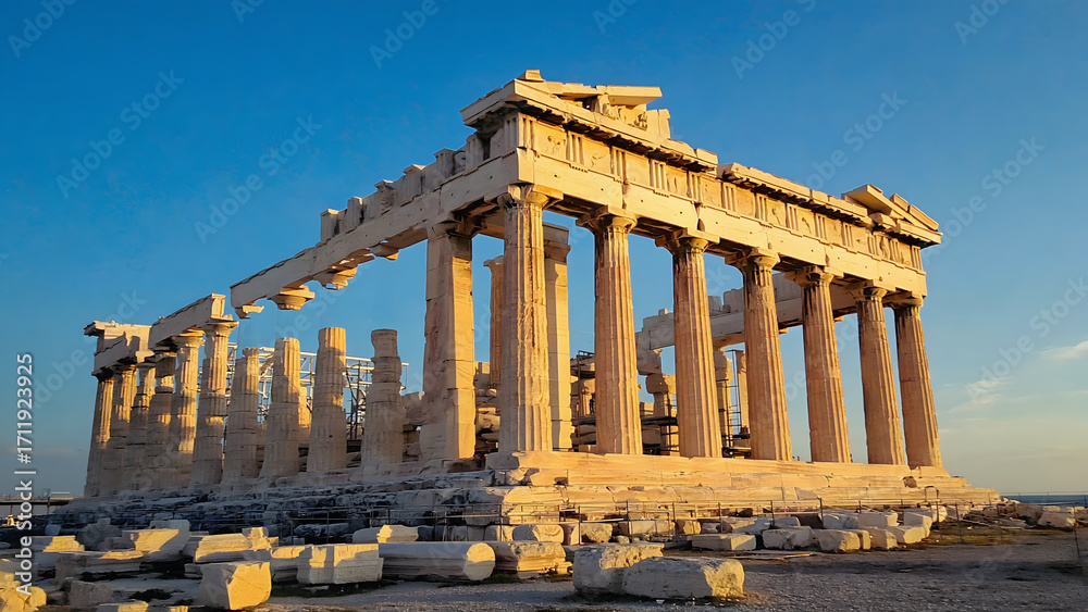 Ancient greek temple exterior Stock Photo | Adobe Stock