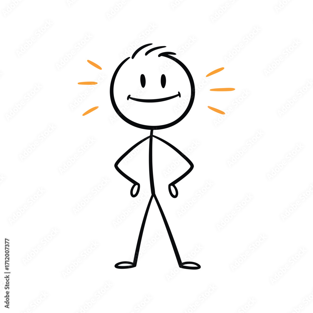 Lonely sad stick figure bending forward – vector drawing Stock Vector ...