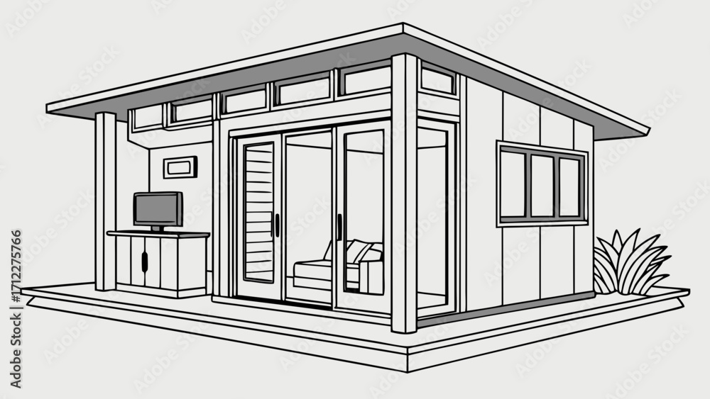 Modern Studio Shed Architectural Design Contemporary Small House Plan ...